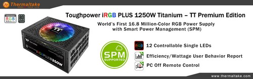 Thermaltake Launches World’s First 16.8 Million-Color RGB Power Supply: Toughpower iRGB PLUS ...